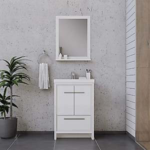 Alya Bath Sortino Bathroom Vanity, Small, White