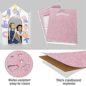 homyfort Large Toy Box Chest for Girls, Kids Toy Bin Storage Organizer with Lid for Babies,Toddlers,Nursery,Playroom (Pink)