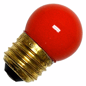 Bulbrite 702707 - 7.5S11R - 7.5 Watt Red S11 Sign Bulb, Medium Base