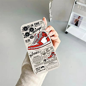 Cool Case Designed for iPhone 14 Pro Max 6.7 for Boys, Trendy Graphics Soft Silicone Gel Rubber Shockproof Soft Cover Off iPhone 14 Pro Max tective Phone Case (White)