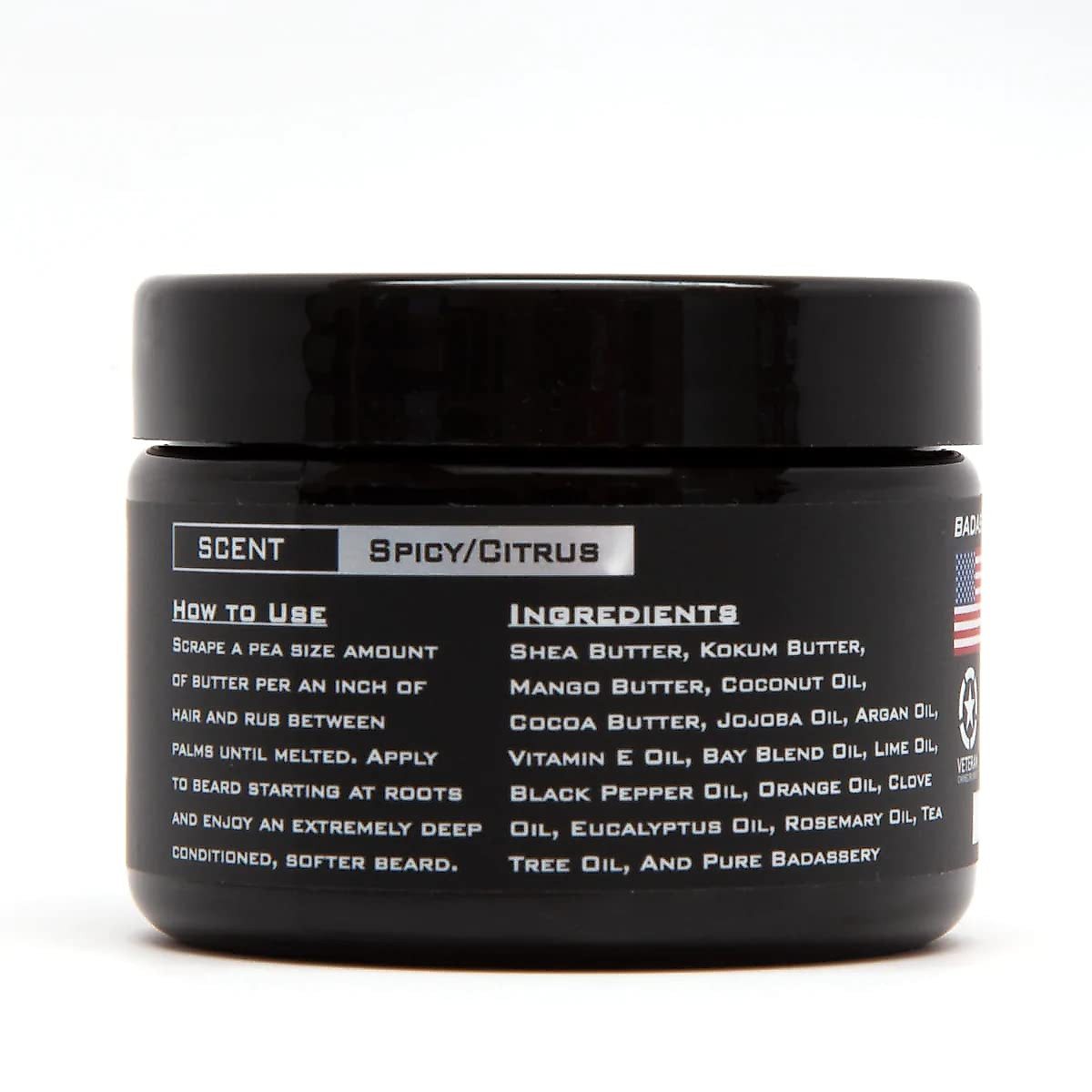 Badass Beard Care Beard Butter For Men - THE PIRATE, 3 oz - Made of Natural Ingrediens for Healthy, Soften and Itchness Free Beard and Mustache