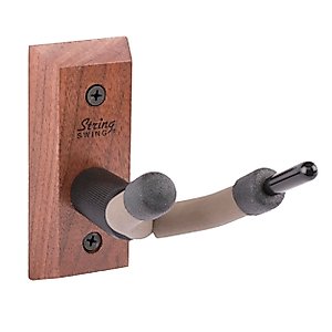 String Swing CC01V-BW Hardwood Home & Studio Wall Mount Violin Hanger - Black Walnut