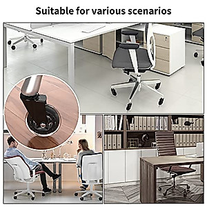 Home Office Chair Wheels for IKEA Chair, WASJOYE Set of 5 Rolling Chair Replacement Casters, Heavy Duty Gaming Computer Desk Rubber Caster for Hardwood Tile Carpet Floor Protection