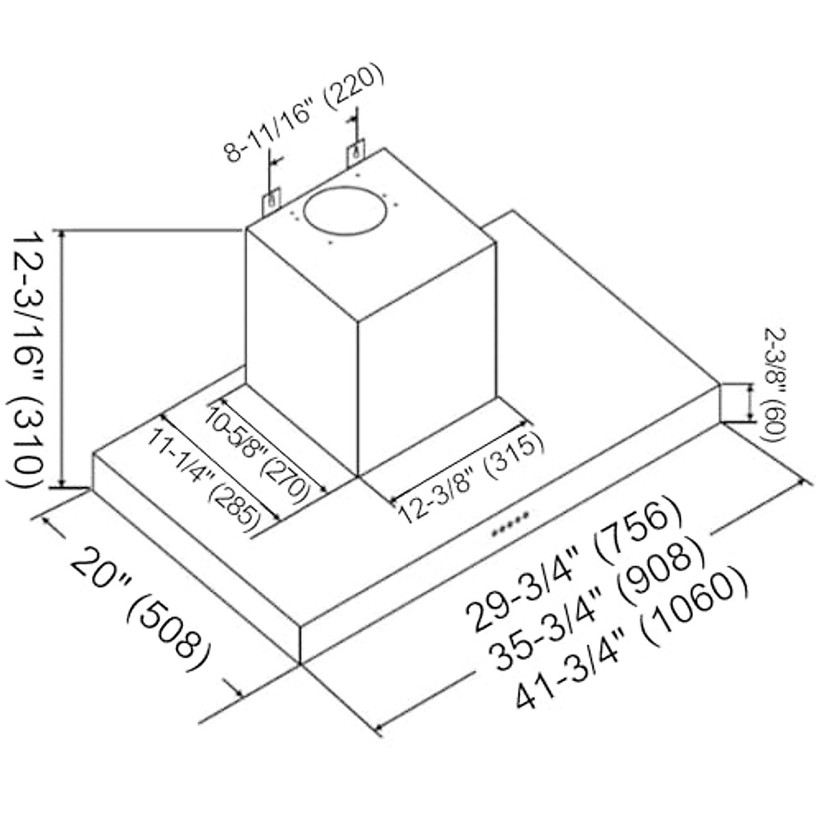 KOBE Range Hoods RAX2130SQB-2 Under Cabinet Range Hood, 30-Inch, Stainless Steel