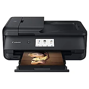 Canon PIXMA TS9520 All In one Wireless Printer Home or Office| Scanner | Copier | Mobile Printing with AirPrint and Google Cloud Print, Black, Works with Alexa, One Size
