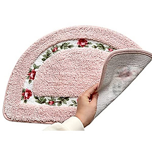 Nice Rose Flower Area Rugs Soft Non Slip Absorbent Bath Mat Bathroom Rugs Door Mat Kitchen Mat 15.74 x 23.62 Inch