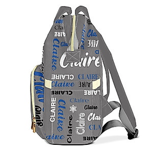 ZAACUSTOM Waterproof Custom Diaper Bag for Baby Boy Girl, Large Capacity Personalized Diaper Bag with Name, Multifunctional Diaper Bag Backpack with Adjustable Shoulder Straps