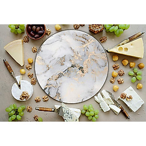 HASTA LA RAIZ | Mexican Handmade Cheese Board covered with resin. Ideal for Charcuterie Platter & Serving Tray. Model: Imperial Marble.