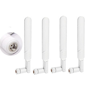 CORONIR Dual Band WiFi 2.4GHz 5GHz 5.8GHz 9dBi MIMO RP-SMA Male Antenna for WiFi Router Wireless Network Card USB Adapter Security IP Camera Video Surveillance Monitor-4Pack