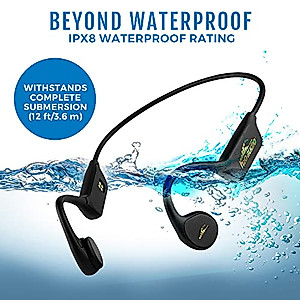 H2O Audio TRI PRO Multi-Sport Headphones - Offline & Underwater Streaming Music (Playlist+) Waterproof Bone Conduction Bluetooth Open Ear Headset with Built-in MP3 Player - Swimming, Running, Cycling