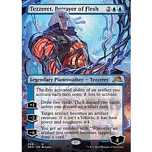 Magic: the Gathering - Tezzeret, Betrayer of Flesh (304) - Borderless - Kamigawa: Neon Dynasty