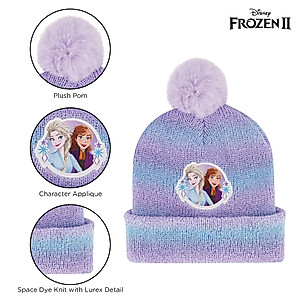 Disney Girls' Winter Hat, Earmuffs and Kids Gloves Set, Frozen for Ages, Age 4-7