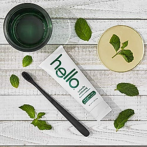 Hello Naturally Whitening Fluoride Toothpaste and Naturally Fresh Antiseptic Mouthwash, Farm Grown Mint, Alcohol Free, Vegan, SLS Free and Gluten Free, 4.7 Ounce Tubes (Pack of 2), 16 Ounce Bottle