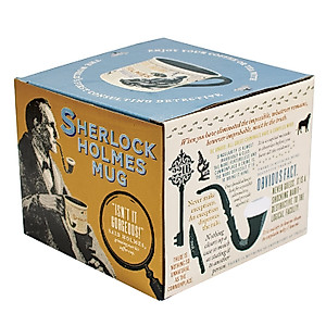 The Unemployed Philosophers Guild Sherlock Holmes Coffee Mug - Featuring Quotes from the Famous Detective, Rules of Deduction, Intriguing Images, and More, Comes in a Fun Box, 14 oz.