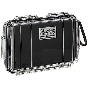 Pelican 1040 Micro Case (Black/Clear), Model:1040-025-100