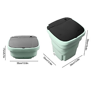 Foldable Washing Machine with 3 Modes Timing, 15L Portable Washing Machine, Mini Washer and Spin Dryer Combo for Apartment, Laundry, Camping, RV, Travel, Underwear, Baby