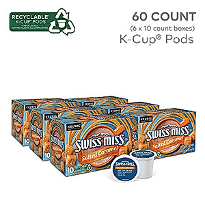 Swiss Miss Salted Caramel Hot Cocoa, Keurig Single Serve K-Cup Pods, 60 Count
