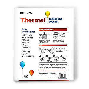 Nuova Premium Thermal Laminating Pouches, 9" x 11.5"/Letter Size/3 mil, 200 Pack (LP200H) & Premium Thermal Laminating Pouches 9" x 11.5", Letter Size, 3 mil, 100 Pack (LP100H)