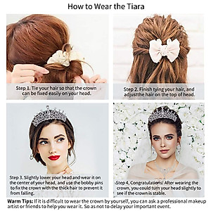 Jalisiol Bridal Wedding Jewelry Set, Luxury Crystal Rhinestone Hair Accessories Tiaras Crown Earrings Necklace Sets for Bride Wedding Prom Party Wedding Dress (Style A)