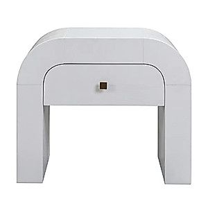 Tov Furniture Hump Nightstand (White)