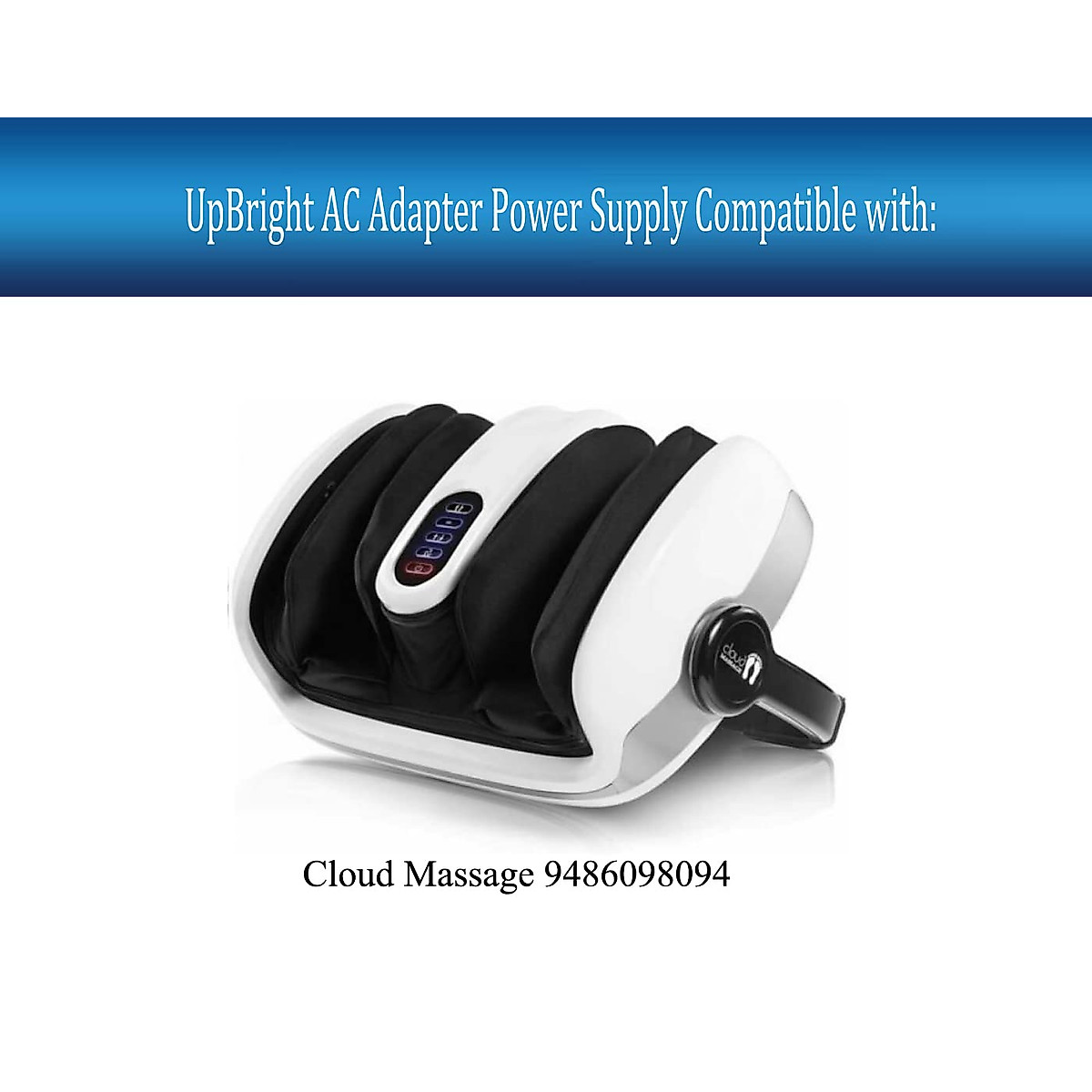 UpBright 2-Prong 24V AC/DC Adapter Compatible with Cloud Massage 9486098094 Shiatsu Foot Massager Deep Kneading Machine with Heat Therapy XH2400-2500 XH24002500 24VDC Power Supply Cord Battery Charger