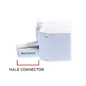 THE CIMPLE CO Duplex Jack Phone Wall Adapter - 1 Pack, White - 2-Way Phone Splitter (2 Lines) Wall Jack Phone RJ11 Adapter