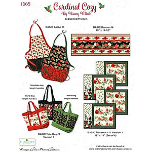 Wilmington Prints Cardinal Cozy Holly Toss, Fabric by The Yard (Cream)