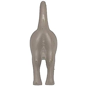 Cast Iron Dog Tail Shaped Wall Hook (Light Grey)