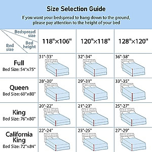 Qucover California King Beige Bedspreads, 3-Pieces Ultrasonic Quilting Geometric Pattern Soft Microfiber 120 x 118 Oversized King Quilt, Extra Width Cal King Bedspread Oversized, Beige