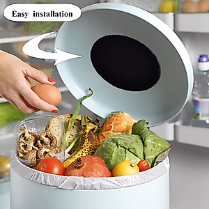 Xcivi Universal Bin Odor Absorption Filter, activated carbon deodorizer for bins, compost bins, countertops and recycling bins, 12-pack (round)