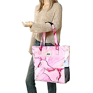 SHWN original pink marble waterproof shoulder bag, suitable for gym beach travel daily bag upgrade version