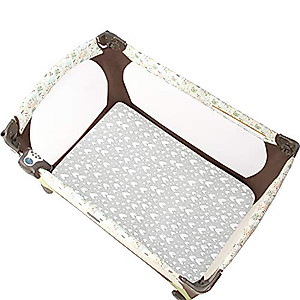 Pack n Play Fitted Sheet, Soft Jersey Cotton Portable Playard Sheets, 2 Pack Mini Crib Sheets, Unisex, Preshrunk