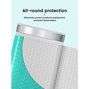 GSSUSA Teal Bubble Mailers, 4x8" Inches, 50 Pack, Usable Size 4x7" Bubble Mailers, Packaging for Small Business, Shipping Envelopes, Packaging Bags, Padded Envelopes, Shipping Supplies