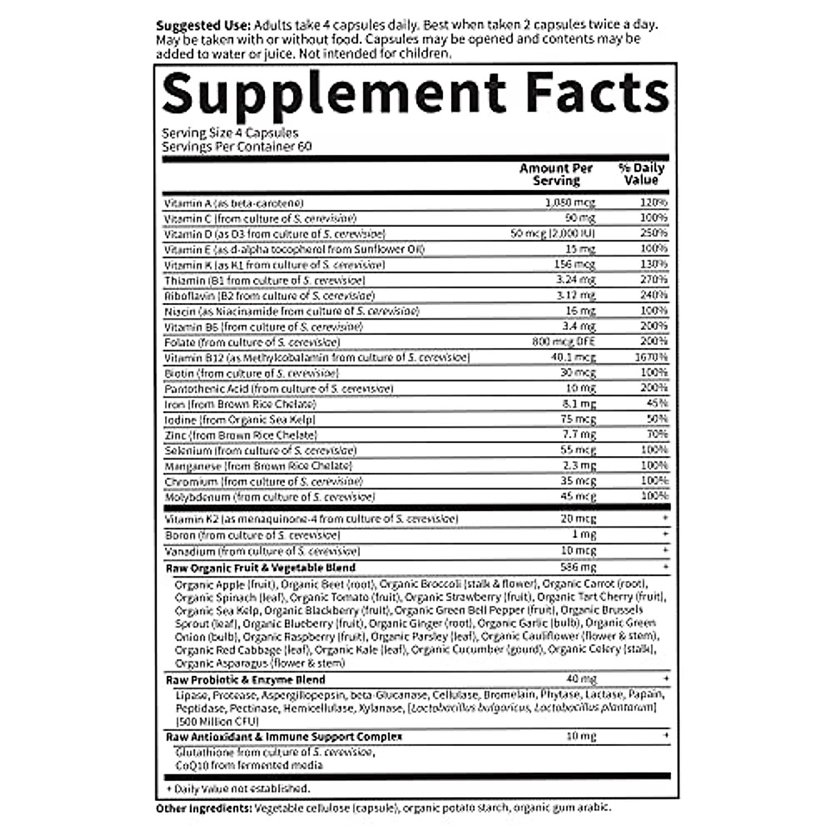 Garden of Life Multivitamin for Women, Vitamin Code Women's Multi, Whole Food, Vitamins, Iron, Folate not Folic Acid, Probiotics, Vegetarian Supplements for Womens Energy, 240 Count