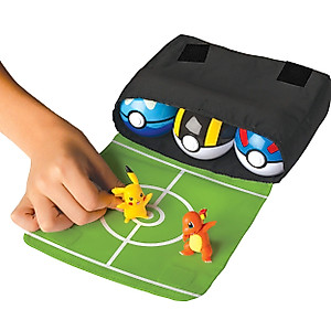 Pokémon Bandolier Set - Features a 2-Inch Pikachu Figure, 2 Clip ‘N’ Go Poke Balls/Belt, and a Carrying Bag - Folds Out Into Battle Mat for 2 Figures