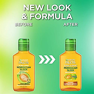 Garnier Fructis Sleek & Shine Moroccan Sleek Oil Treatment, Frizzy, Dry Hair, 3.75 Fl Oz (Packaging May Vary)