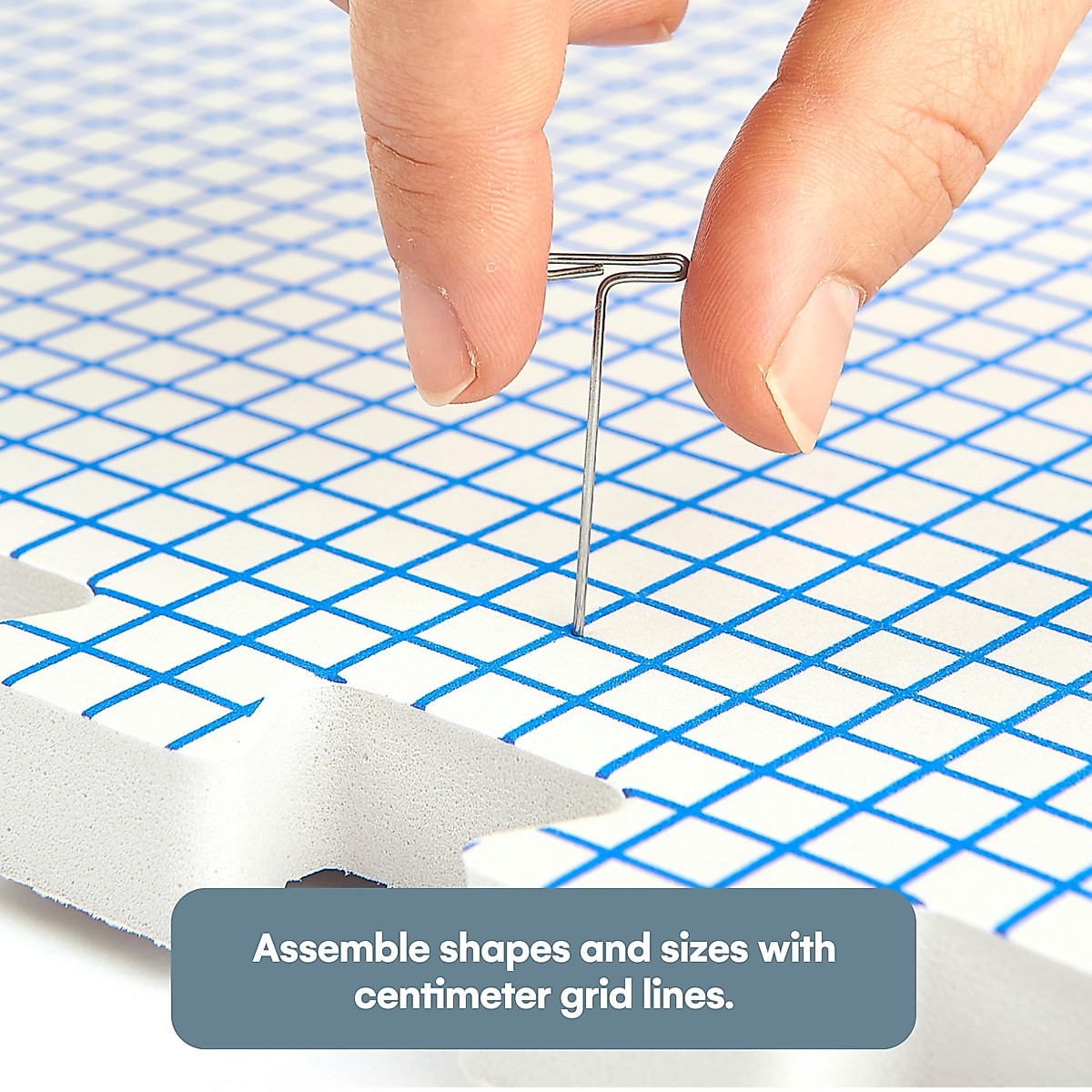 KnitIQ Crochet Blocking Board - Pack of 9 Interlocking Blocking Mats for Knitting and Crochet Accessories, 0.75 Inch Thick, 14 x 13 Inches - Includes 100 T-Pins and Storage Bag for Needlework