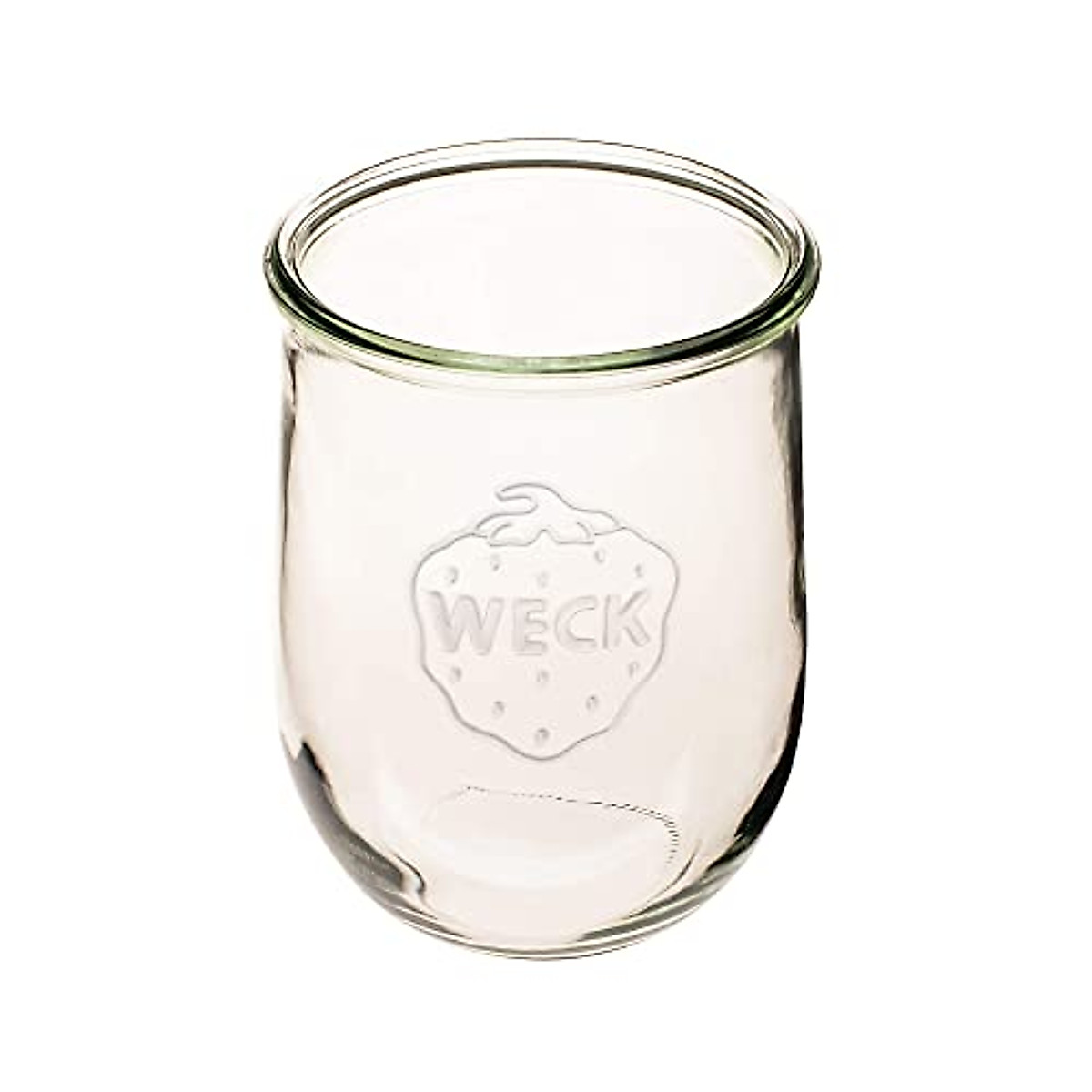 Weck Tulip Jar - Sour Dough Starter Jars for Sourdough - 1 x WECK 745 Large Clear Jar with Wide Mouth - 1 Liter Includes Glass Lid, rubber seal and steel clips