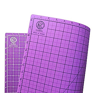 KC GLOBAL A2 (25"x19") Professional Grade Self-Healing Cutting Mat (Purple) - Odor-Free, Double-Sided, eco-Friendly, Durable. Premium Desk mat for Crafting, Sewing, Quilting and Art Projects
