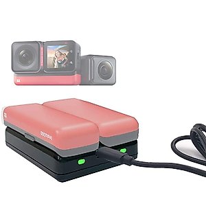 vgsion Dual Battery Charger Hub for Insta360 One RS and Insta360 One R