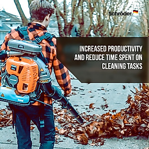 Schröder Backpack Leaf Blower - Backpack Blower - Gas Leaf Blower - SR-6400L - 3.7 HP Engine