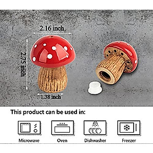 2 Mushroom Baking Soda Holder For Refrigerator Baking-Soda Fridge Odor Absorber Smell Remover Cute Fridge Deodorizer Refrigerator Odor Eliminator(No Soda)