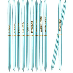 QISVVE 9 Pack Ballpoint Pens,Thank You Gifts Pen,Fancy Pens for Journaling,Cute Pens for Women, Girls,Teacher And Coworker, Luxury Pens, Inspirational Pens,Ball Point Pens Black