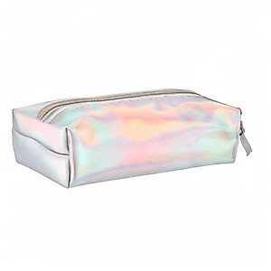 Aisa Pencil Case Holographic Zipper Pen Bags Cosmetics Bags