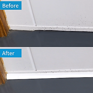 NeatiEase Flexible Trim Caulk Strip, Peel and Stick Trim for Molding, Tile Edge, Ceiling, Wall Corner, Baseboard, Floor(White)