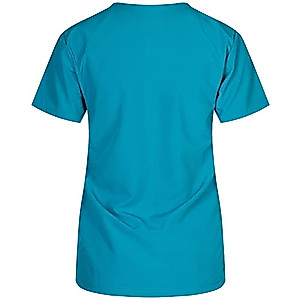 Minty Mint Women's Lightweight Durable Solid 4-way Stretch Medical Uniform Scrub Set V Neck Top Cargo Tapered Jogger Pants Nurse Veterinarian LvE3A Grey L