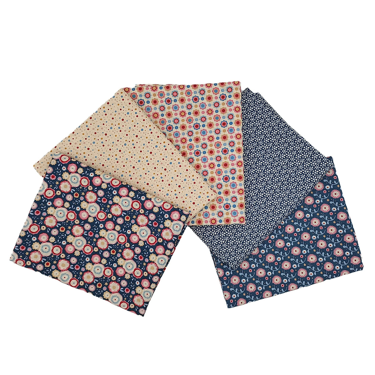 iNee Fat Quarters Fabric Bundles, Precut Cotton Fabric for Sewing Quilting, 18 x 22 inches, Harbor Blue