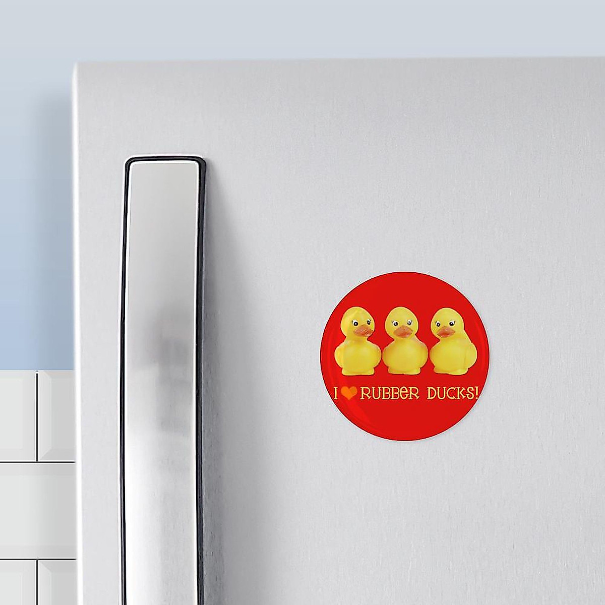 CafePress I Love Rubber Ducks Magnet 2.25" Round Magnet, Refrigerator Magnet