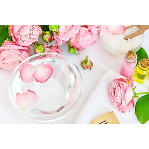 32 oz Rose Hydrosol Water – 100% Pure Rosewater Spray Mist Bulk – Hydrating Face Toner Rose Water for Skin and Hair Linen Spray for Sheets Room Freshener Body Spray Refill by Organic Pure Oil