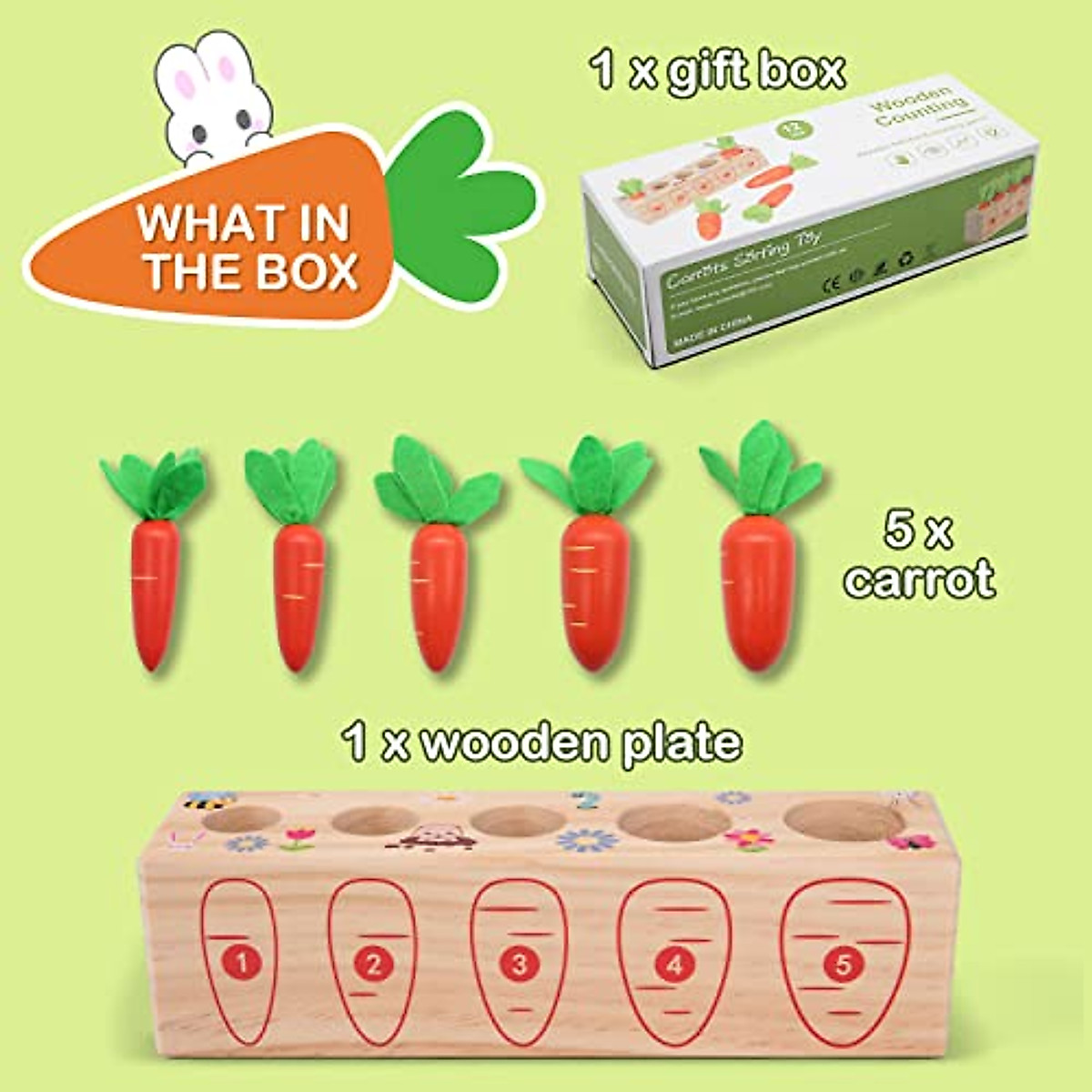 Wdmiya Busy Board Toys for Toddlers, Montessori Toys with 6 Led Light Switch for 1 Year Old, Wooden Piano Busy Board for Toddlers 1-3, Educational Activity Toys & Gifts for 1 2 3 Year Old (XLB)